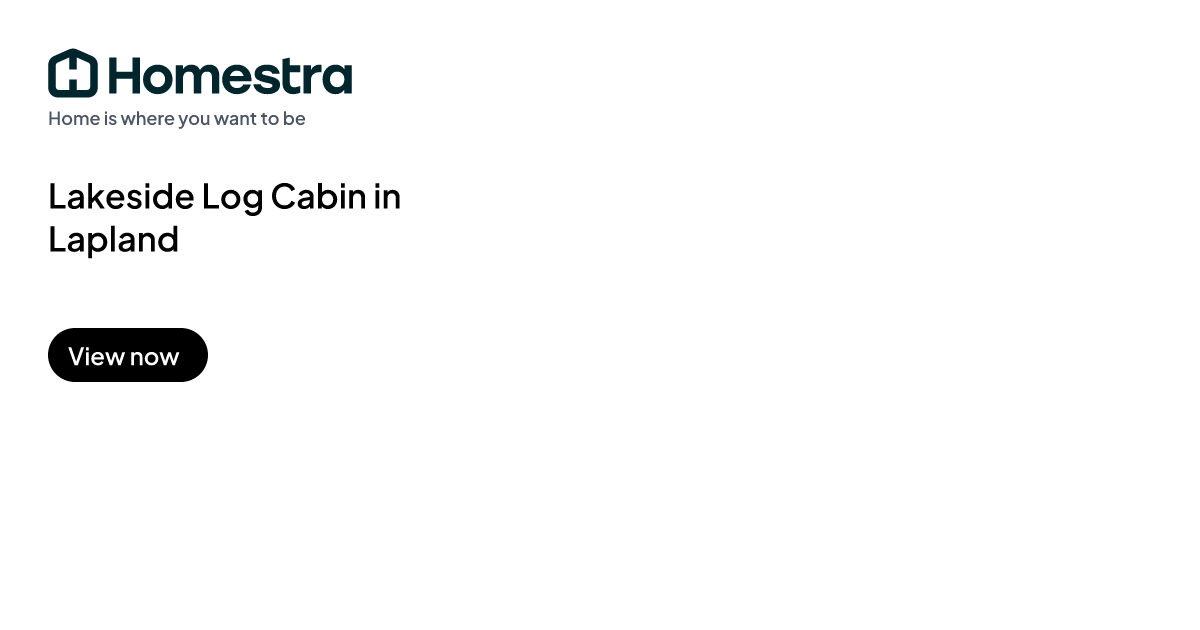 Lakeside Log Cabin in Lapland - Homestra